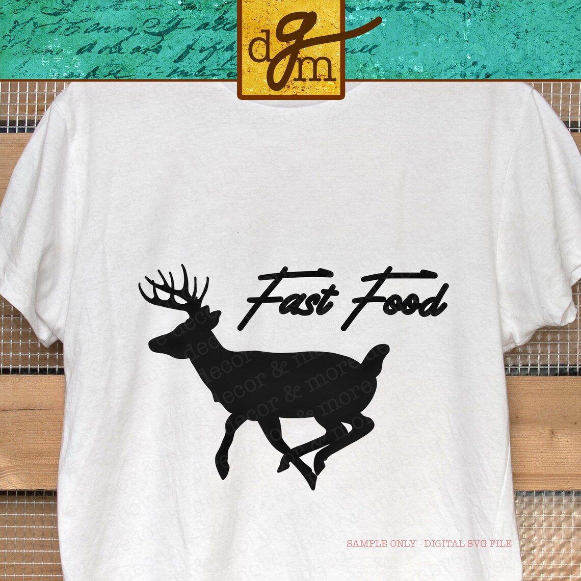 Fast Food Deer Funny Hunting SVG, Funny Deer Season SVG File, SVG ...
