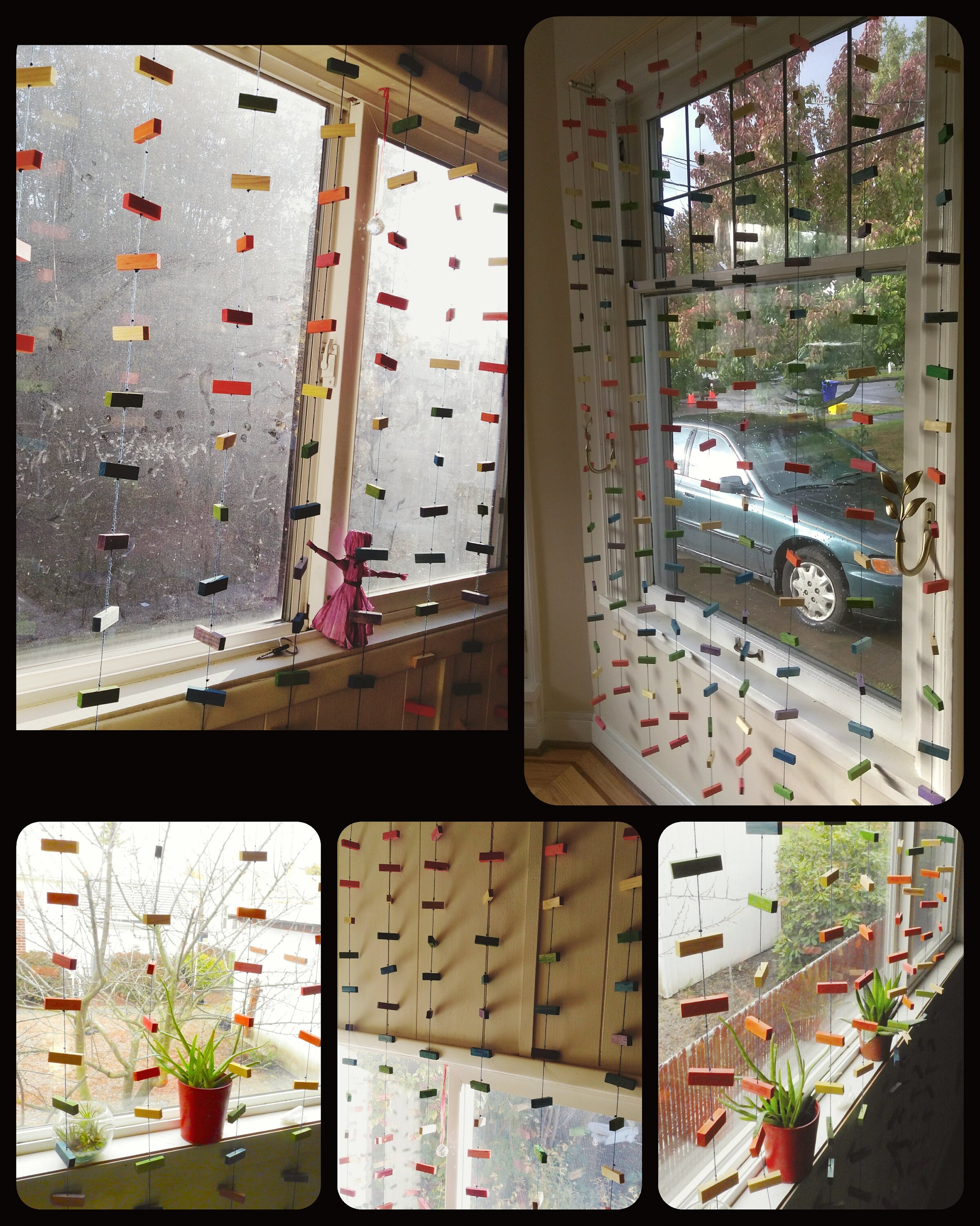 Rainbow Jenga Beaded Curtain / Wall Hanging / Room Divider- Hand ...