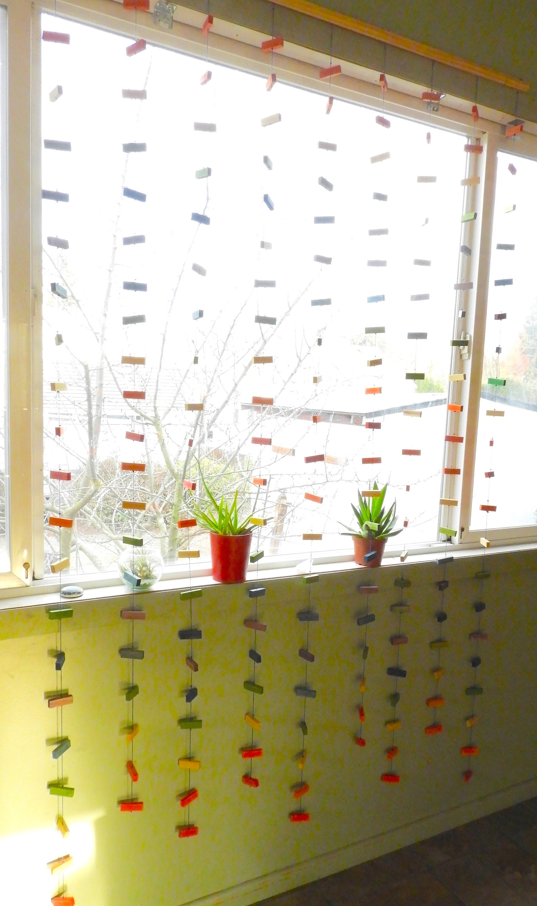 Rainbow Jenga Beaded Curtain / Wall Hanging / Room Divider- Hand ...