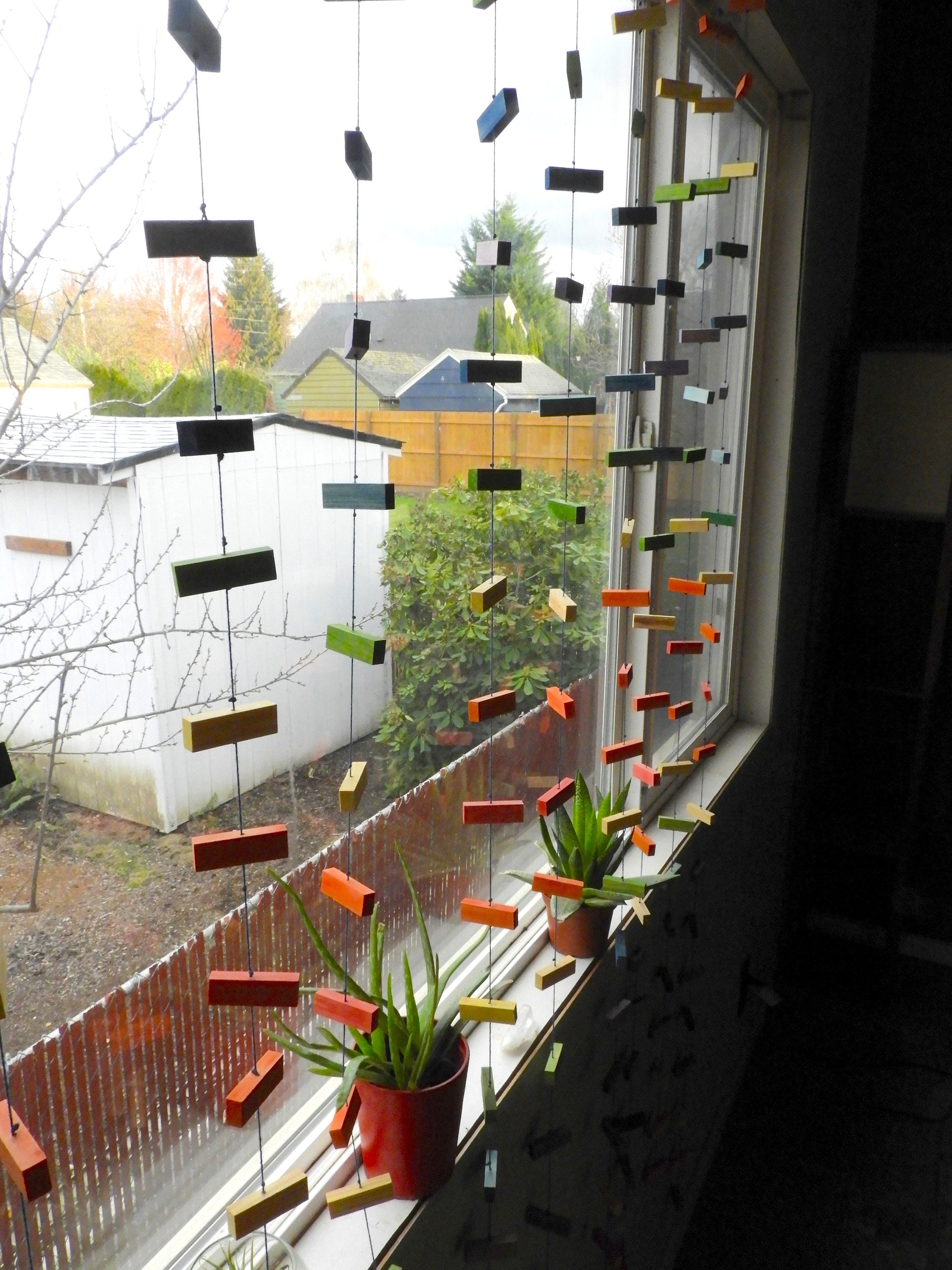 Rainbow Jenga Beaded Curtain / Wall Hanging / Room Divider- Hand ...