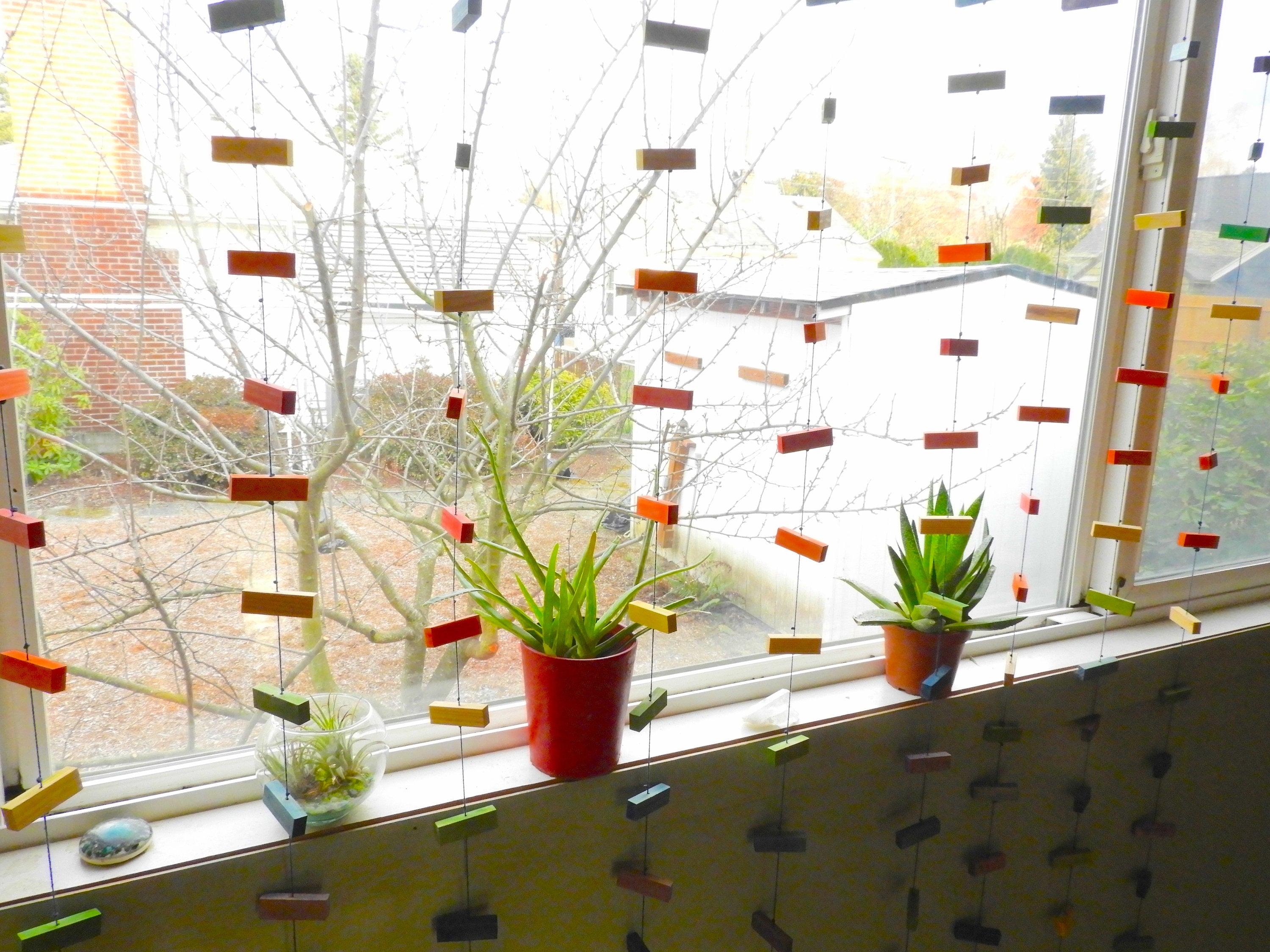 Rainbow Jenga Beaded Curtain / Wall Hanging / Room Divider- Hand ...