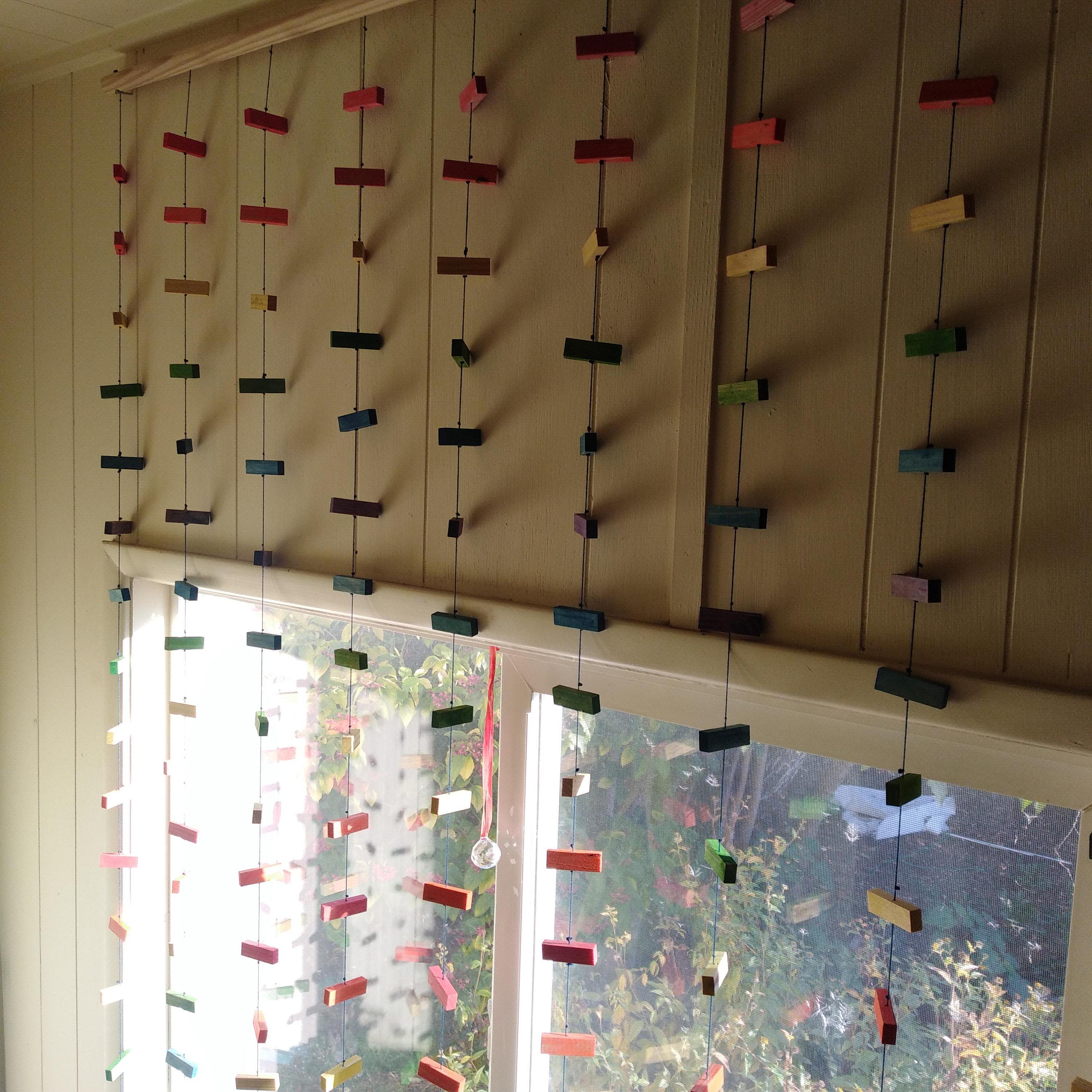 Rainbow Jenga Beaded Curtain / Wall Hanging / Room Divider- Hand ...