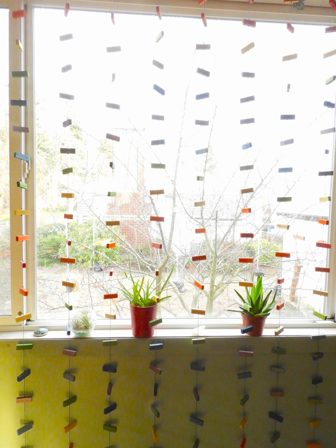 Rainbow Jenga Beaded Curtain / Wall Hanging / Room Divider- Hand ...