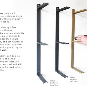 Heavy Duty Floating Desk Brackets: DIY Wall-mounted Office (set of 3 ...