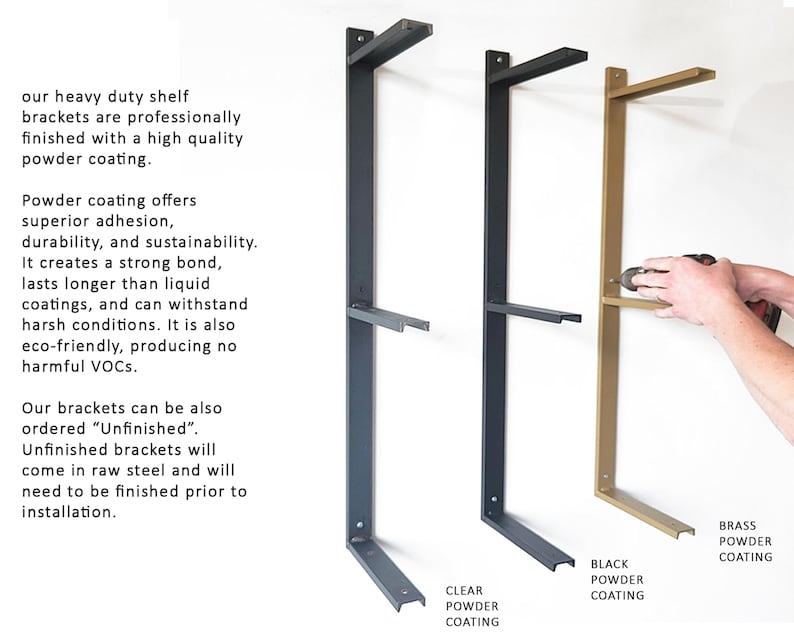 Heavy Duty Floating Desk Brackets: DIY Wall-mounted Office (set of 3 ...