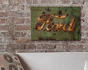 Ford Car Wall Art on Solid Wood Boards 32 X 11 | Etsy