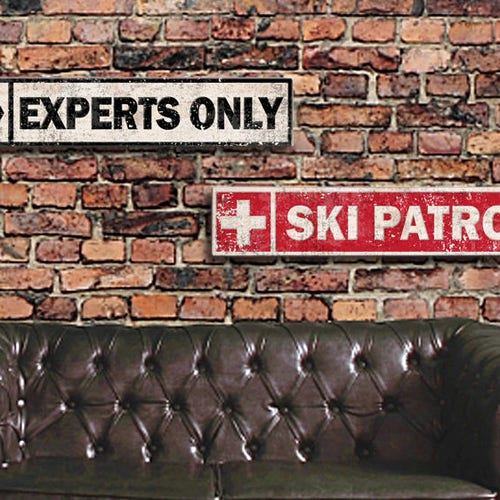 Double Black Diamond Expert Only Ski Sign Personalized - Etsy