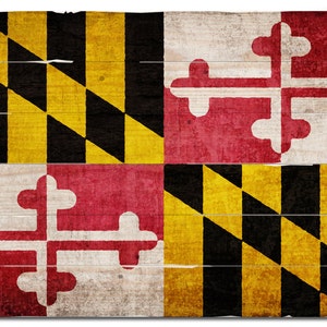Maryland Flag Rustic Decor Wood Wall Art Bedroom Wall Art Wall Decor ...