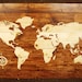Large World Map Living Room Decor Original Art Work Wanderlust - Etsy