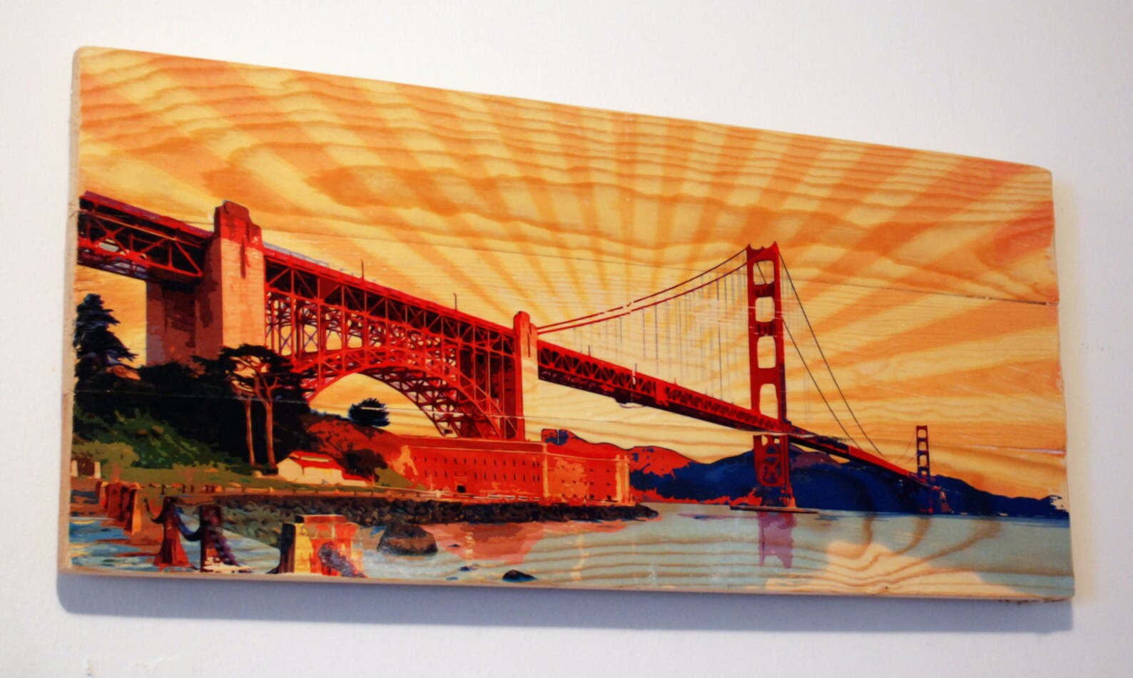 Golden Gate Bridge Wall Art on Solid Wood Boards San - Etsy