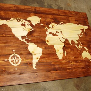 Large World Map Living Room Decor Original Art Work Wanderlust - Etsy