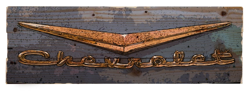 Chevrolet Car Wall Art on Solid Wood Boards 32 X | Etsy