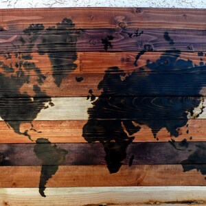 Large World Map Wood Burning Art Pyrography Art Contemporary Art ...