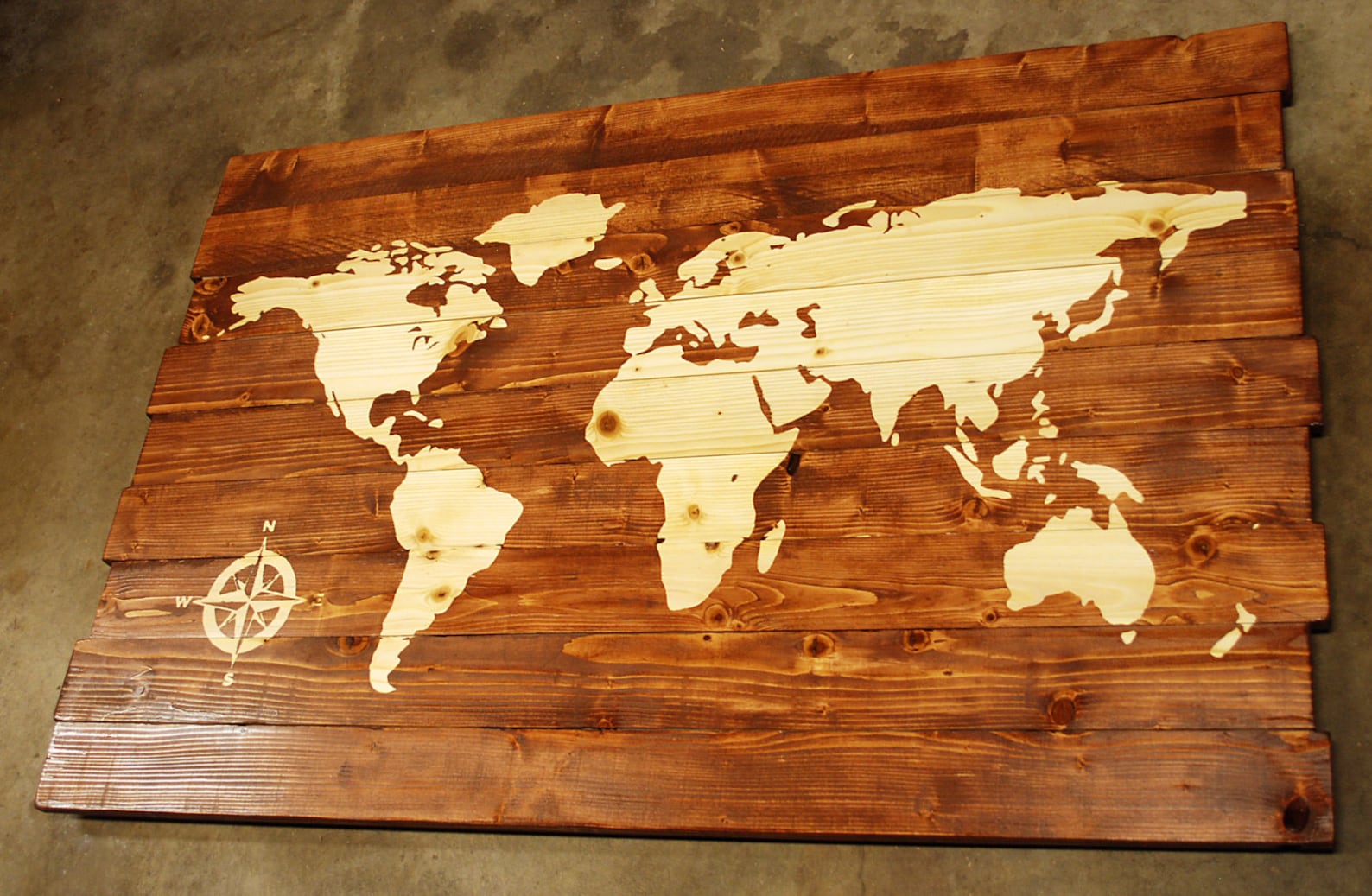 Large World Map Living Room Decor Original Art Work Wanderlust | Etsy