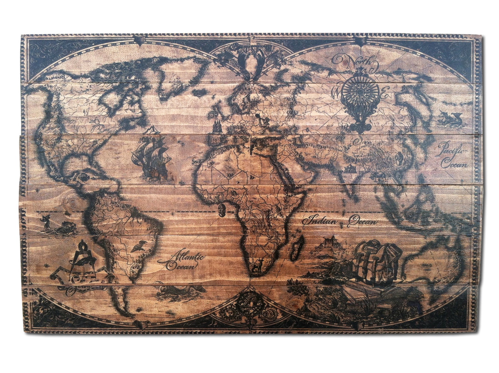 Detailed World Map Wood Wall Art Large Living Room Decor - Etsy