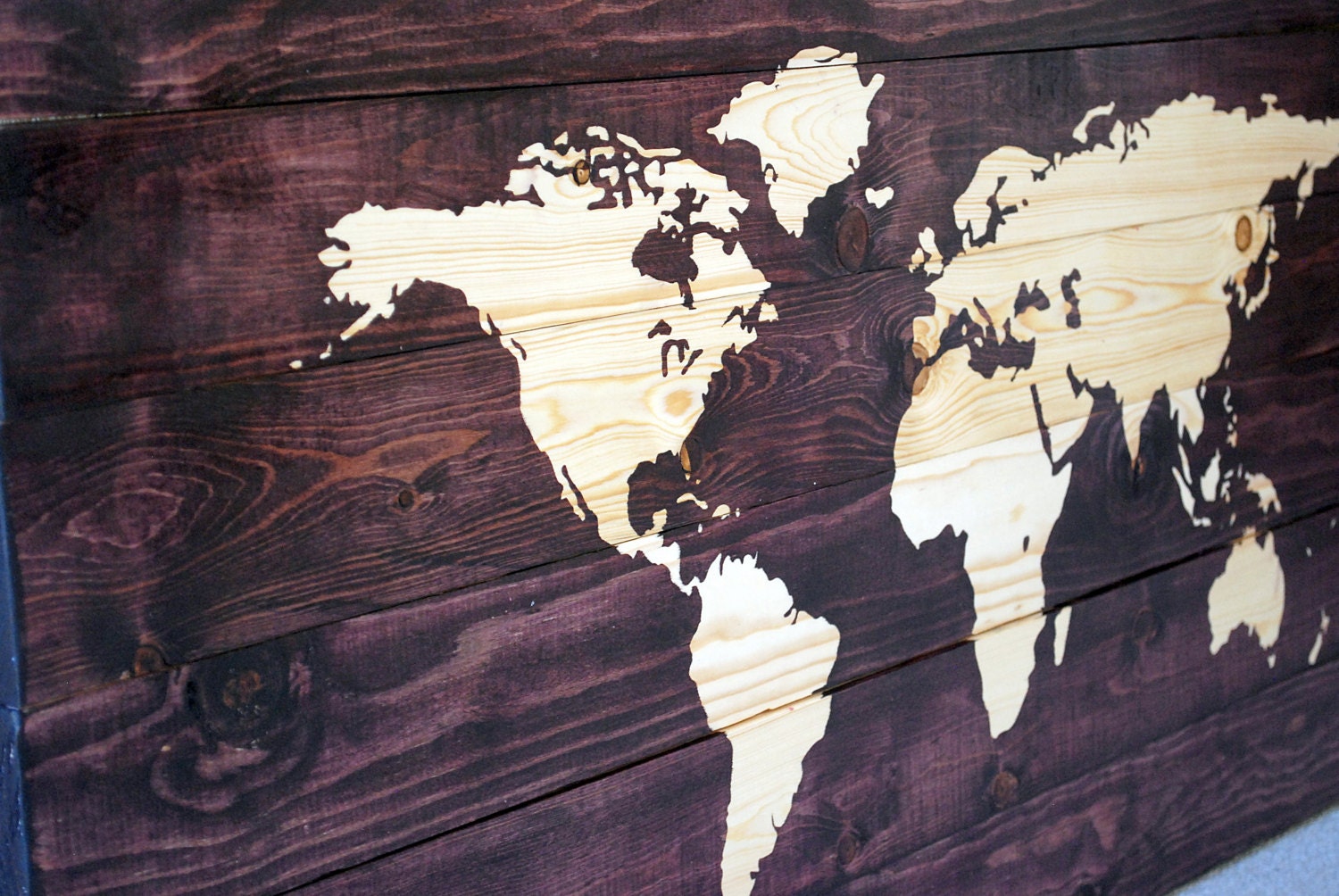 Push Pin World Map Contemporary Wall Art Original Art Work - Etsy