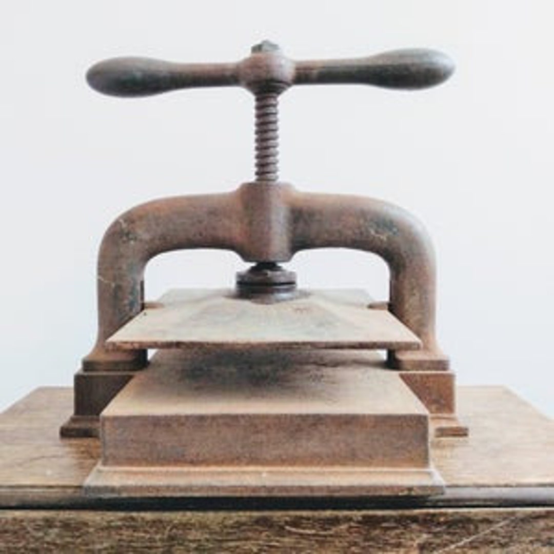 Antique French Book Binding Binder Paper Press Decorative Piece ...