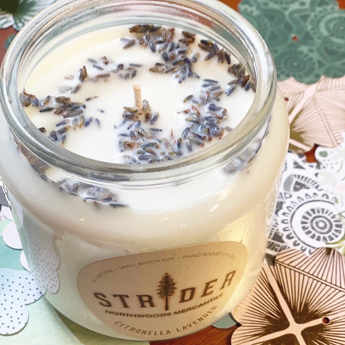 Pure Citronella Lavender 16 Oz All-natural Small Batch Soy Candle Hand ...