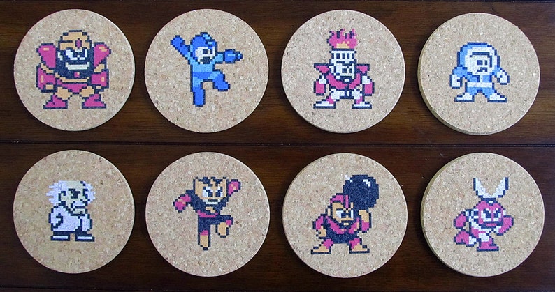Mega Man Coaster Set - Etsy