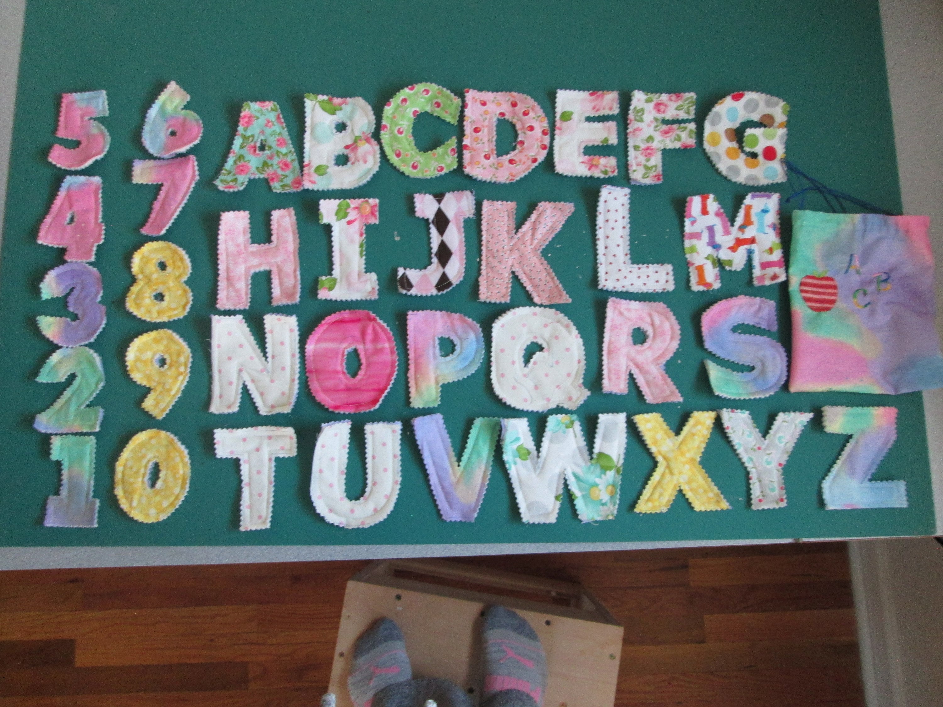 Girl's Fabric Letter and Number Set - Etsy