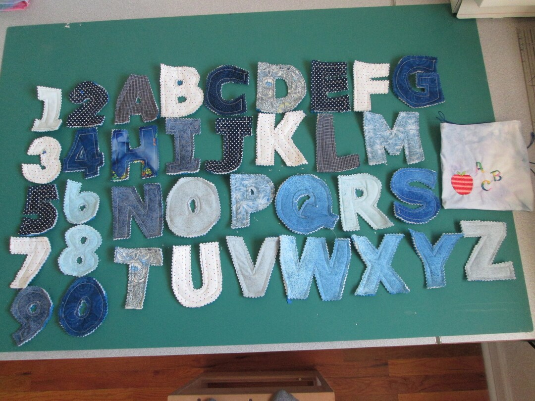 Boy's Fabric Letter and Number Set - Etsy