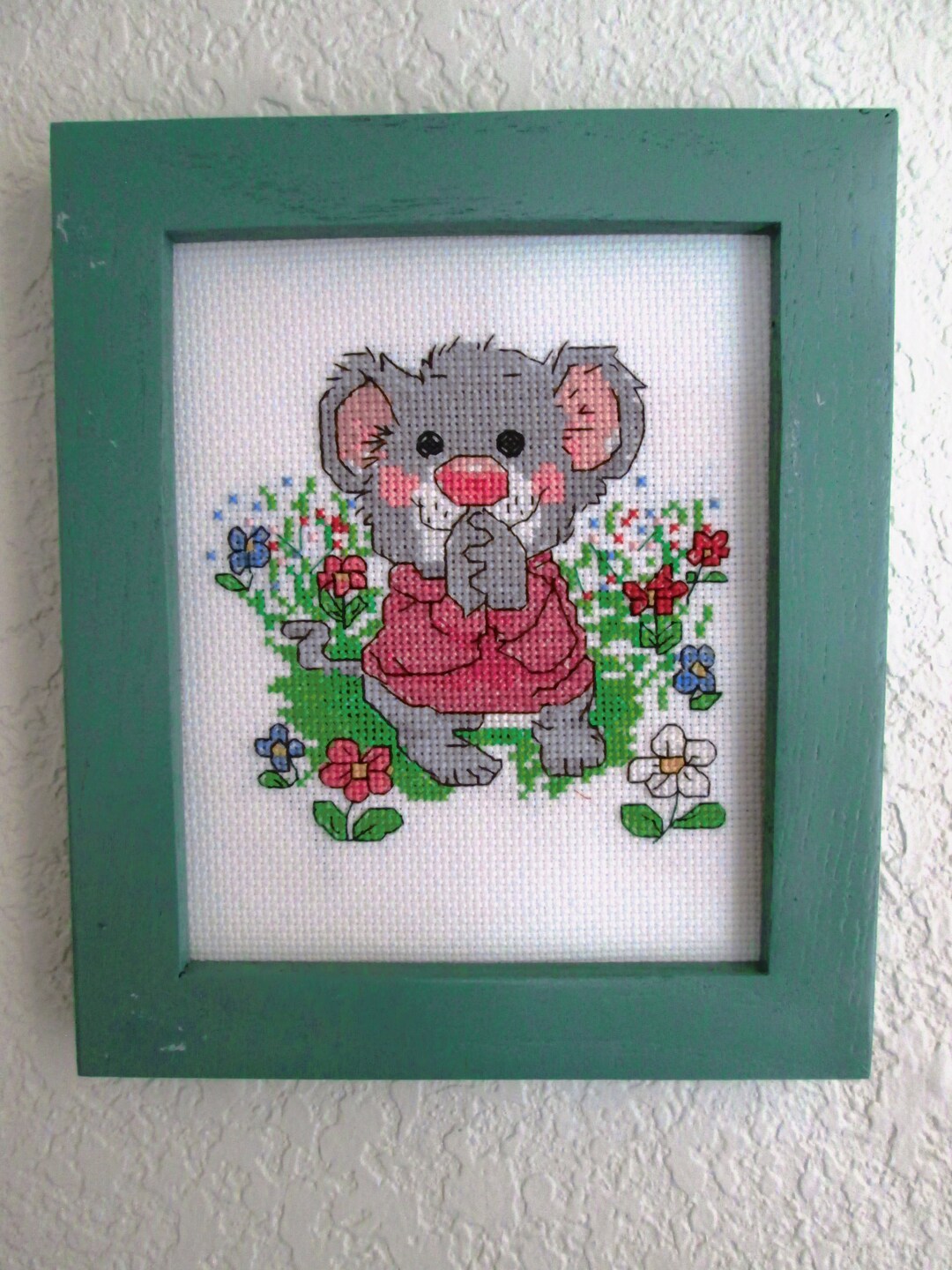 Suzy's Zoo Mouse Cross Stitch Framed Picture - Etsy