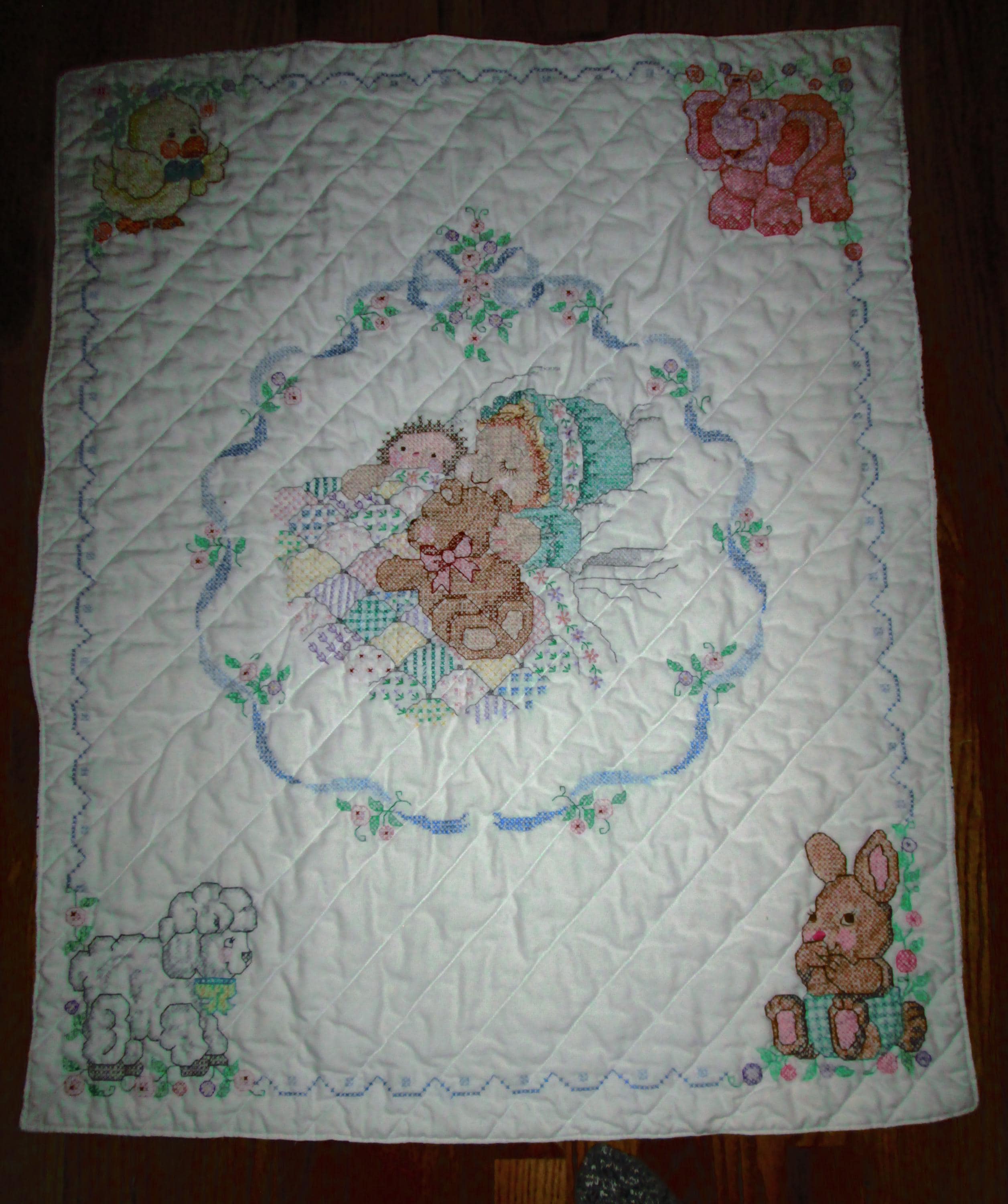 Hand Embroidered Baby Quilt - Etsy