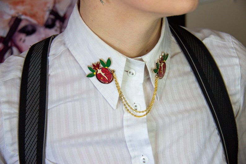 Pomegrante - Hades and Persephone - Greek Mythology - Collar Pins ...