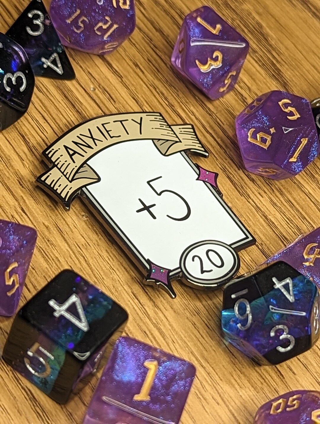 Anxiety DND Stat Enamel Pin - DND Pin - Dungeons and Dragons Pin - Etsy
