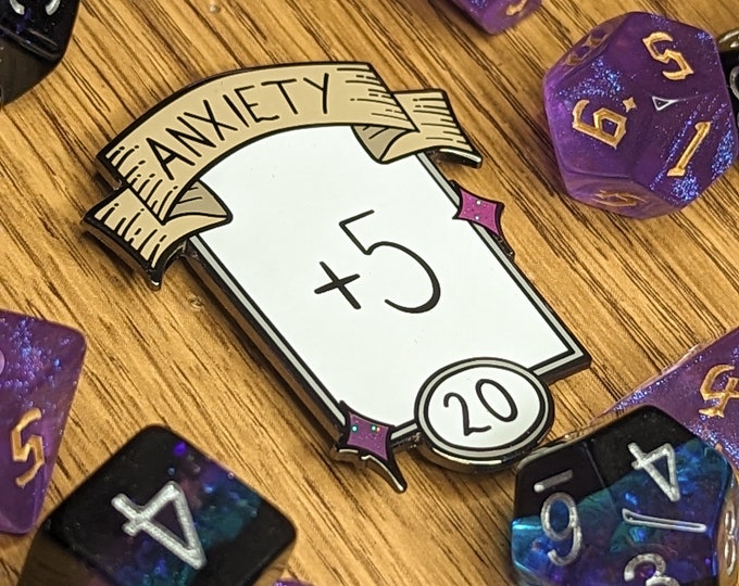 Anxiety DND Stat Enamel Pin DND Pin Dungeons and Dragons Pin - Etsy