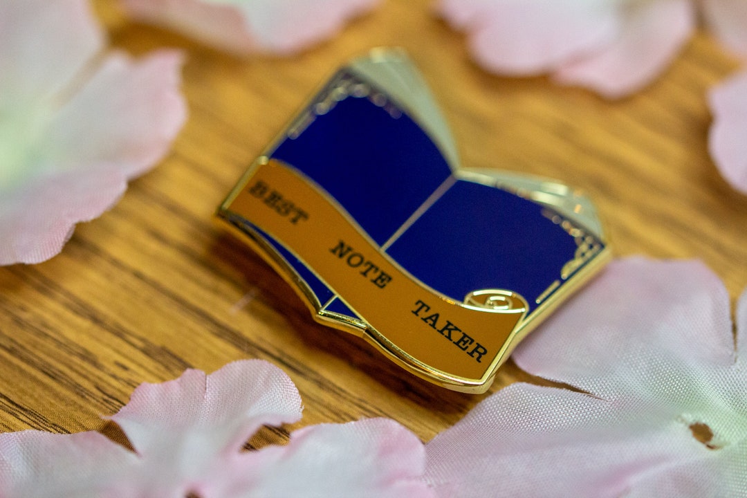 Best Note Taker Enamel Pin - Etsy