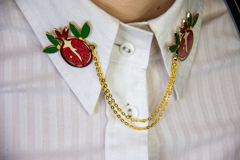 Pomegrante - Hades and Persephone - Greek Mythology - Collar Pins ...