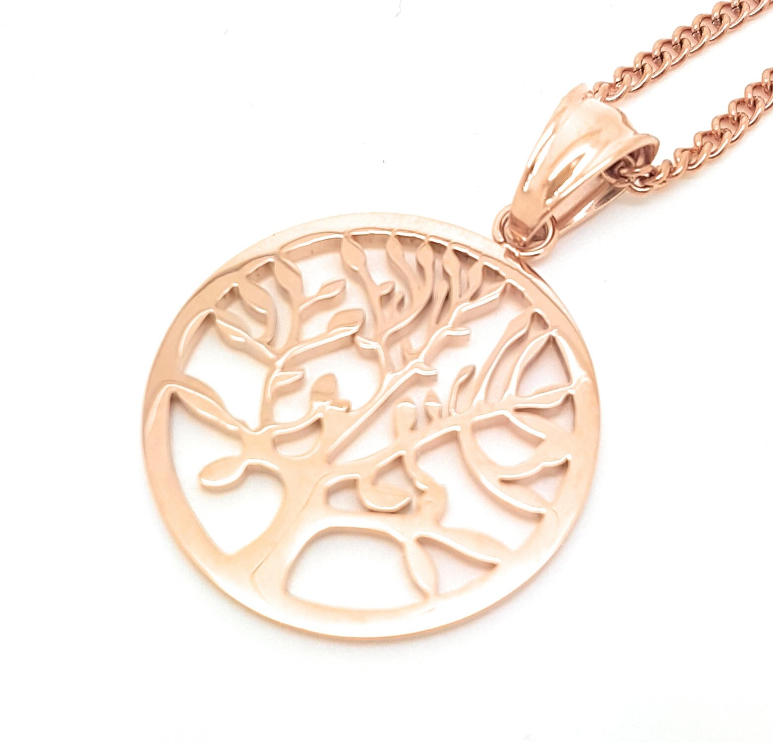 Rose Gold Tree of Life Pendant and Necklace the Tree of Life | Etsy