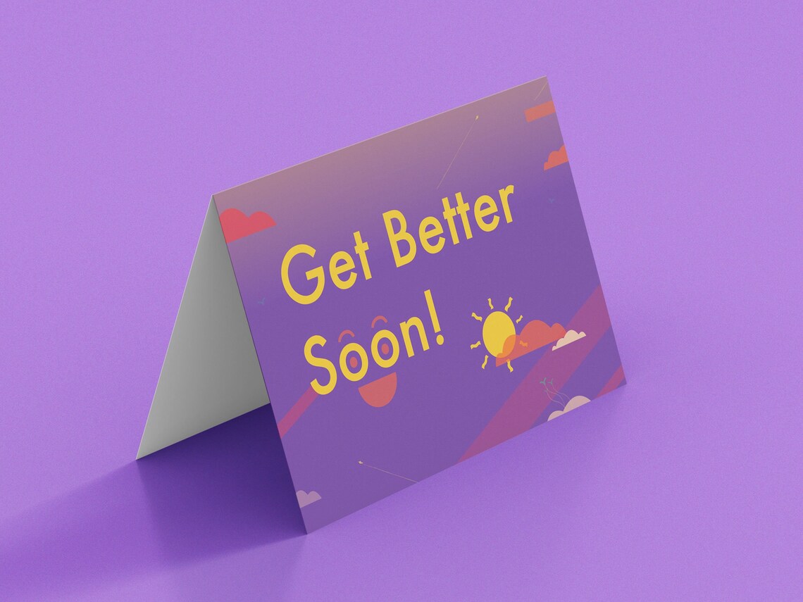 Get Better Soon Greetings Card With Envelope Get Better - Etsy UK