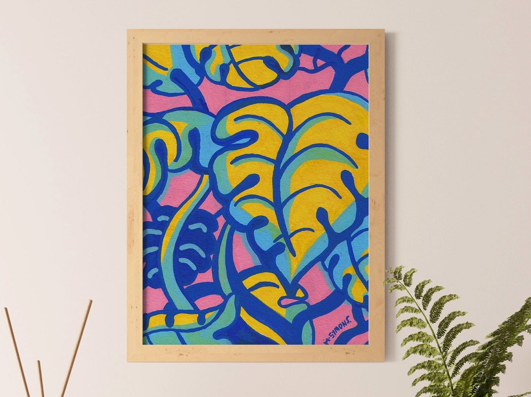 Posca Pen House Plant Artwork - Botanical Paintings, Colourful Flower ...