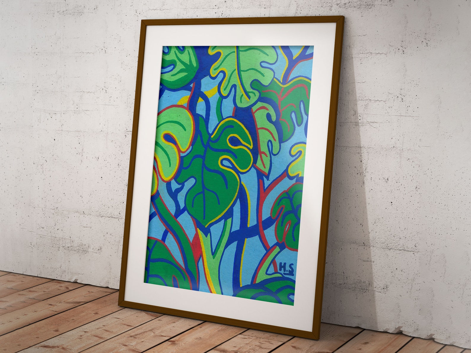 House Plant Posca Drawing - Unframed Botanical Art - Etsy