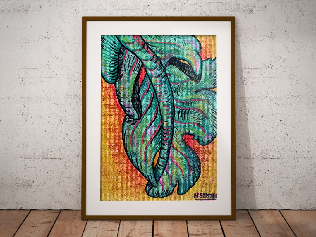 Posca Pen Botanical Artwork - Plant Paintings, Colourful Flower Art - Etsy