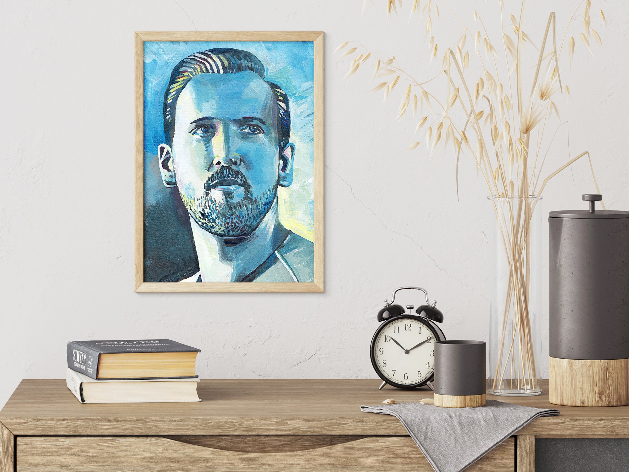 Harry Kane Portrait Painting England Original Art - Etsy