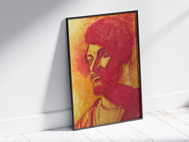 Portrait Canvas Wall Art Original Art With Posca Pens & Oil Pastels - Etsy