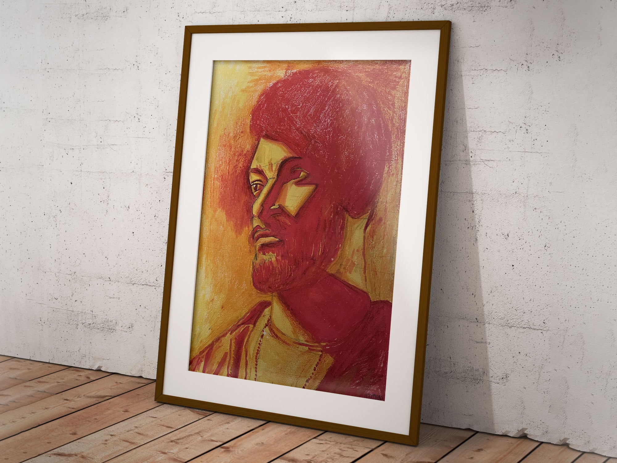 Portrait Canvas Wall Art - Original Art With Posca Pens & Oil Pastels ...