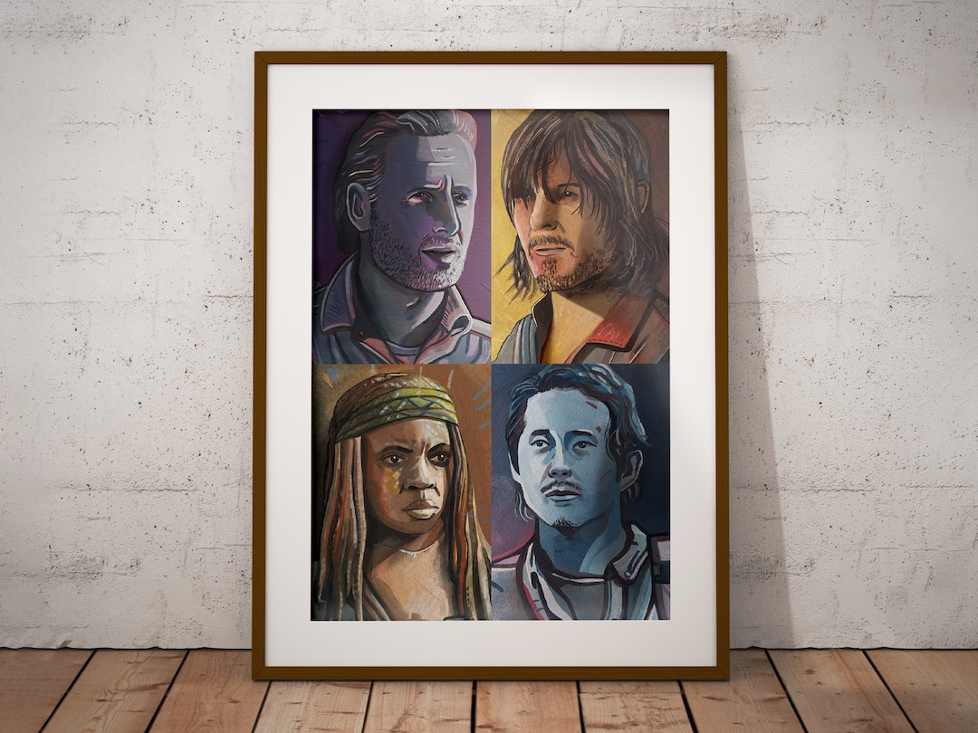 The Walking Dead Portraits Art Print Portrait Art, Walking Dead ...