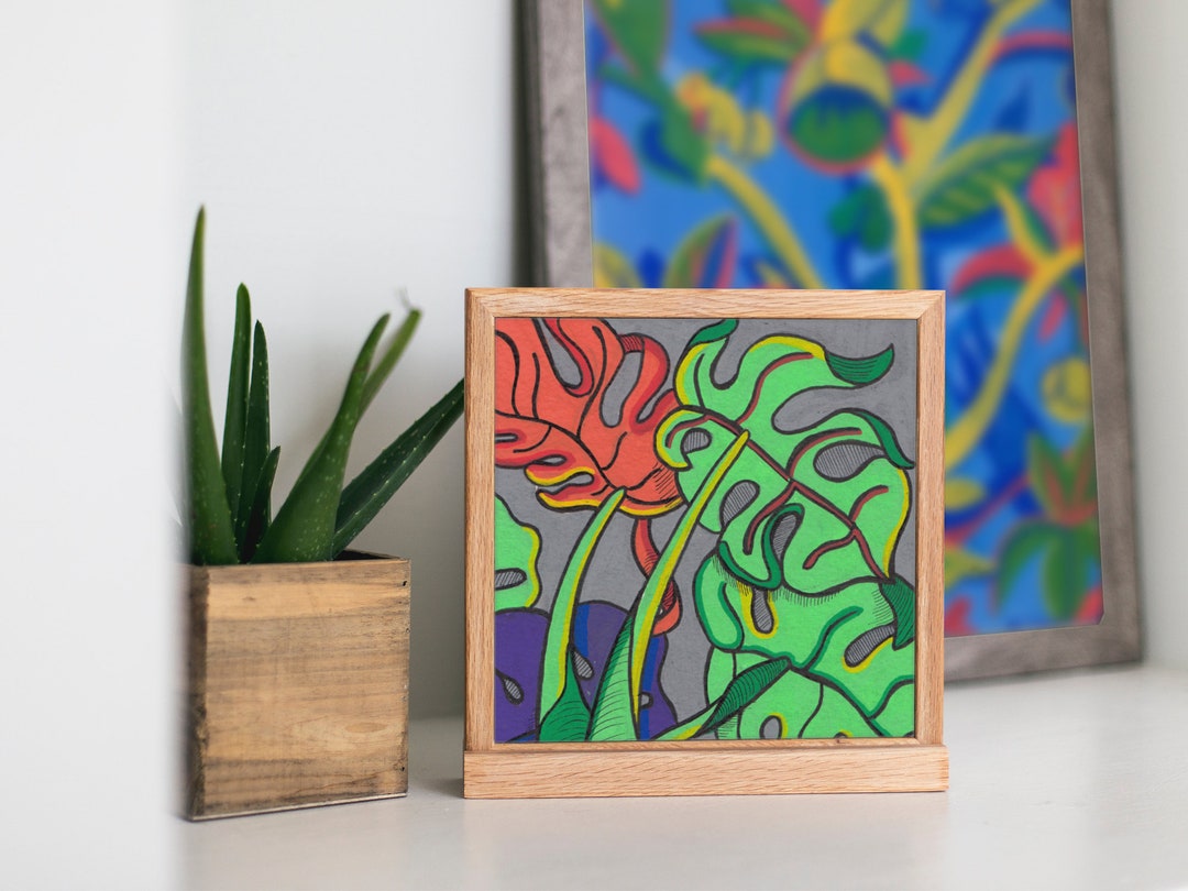 Botanical Posca Pen Drawing - Plants Artwork, Wall Art, House Plants ...