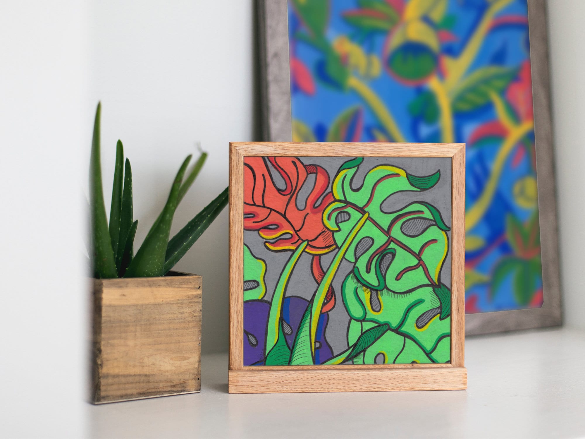 Botanical Posca Pen Drawing Plants Artwork, Wall Art, House Plants ...