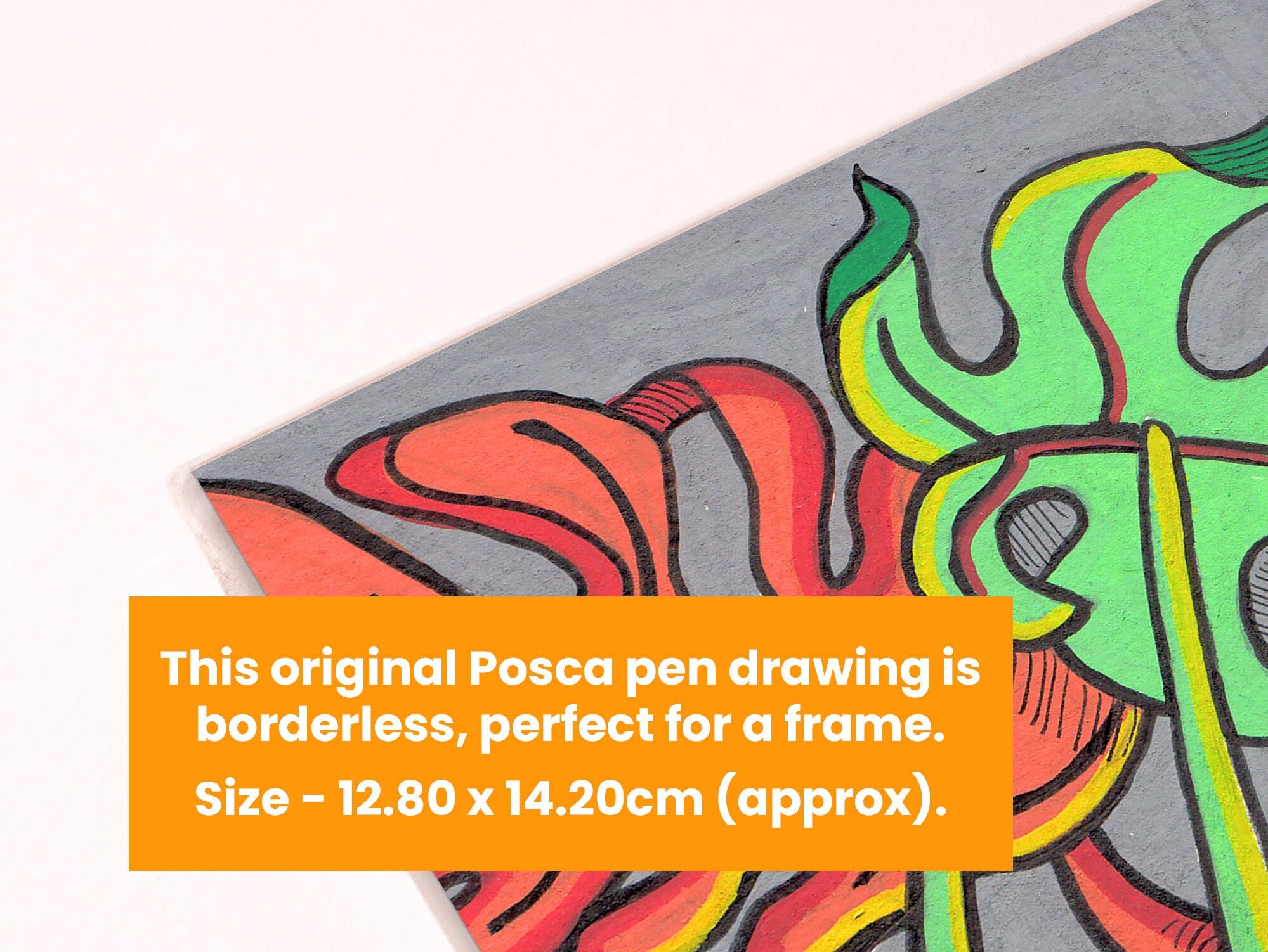 Botanical Posca Pen Drawing Plants Artwork Wall Art House - Etsy