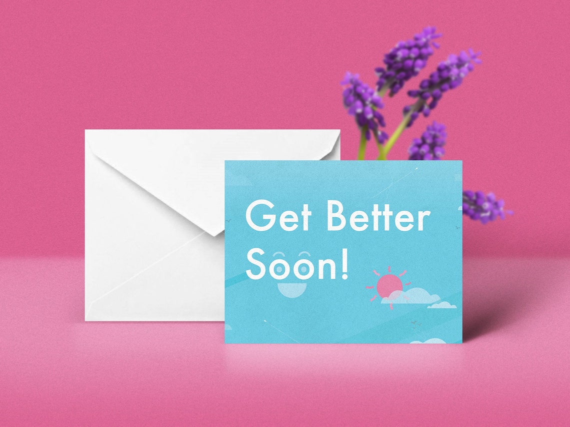 Get Better Soon Greetings Card With Envelope Get Better - Etsy UK