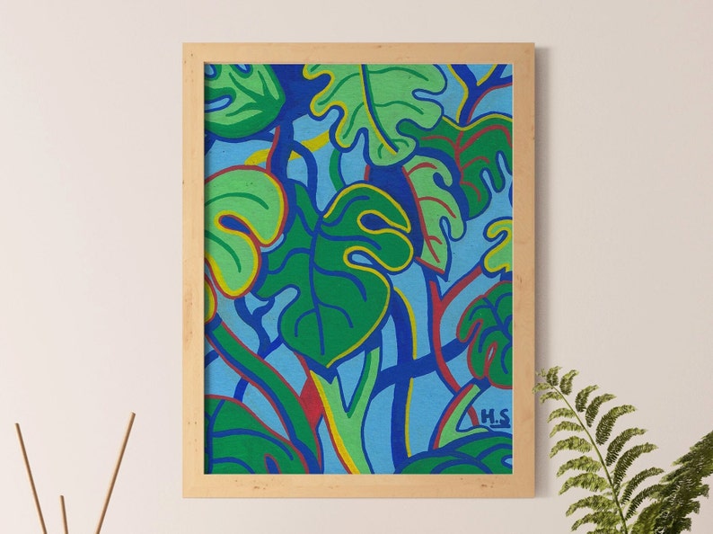 House Plant Posca Drawing - Unframed Botanical Art - Etsy