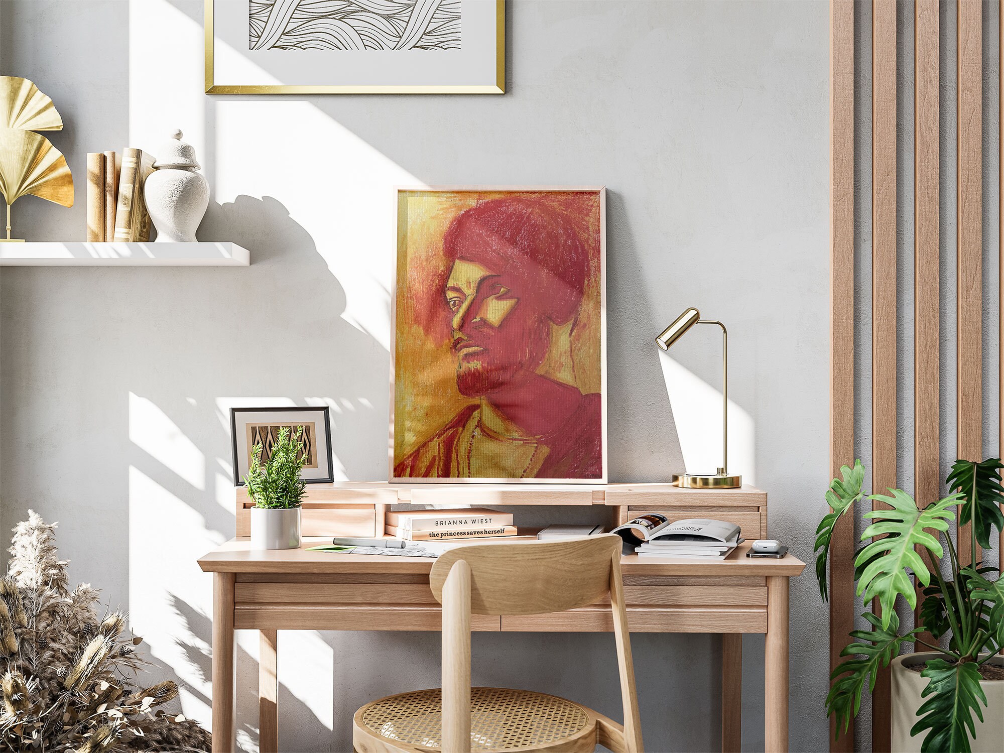 Portrait Canvas Wall Art - Original Art With Posca Pens & Oil Pastels ...