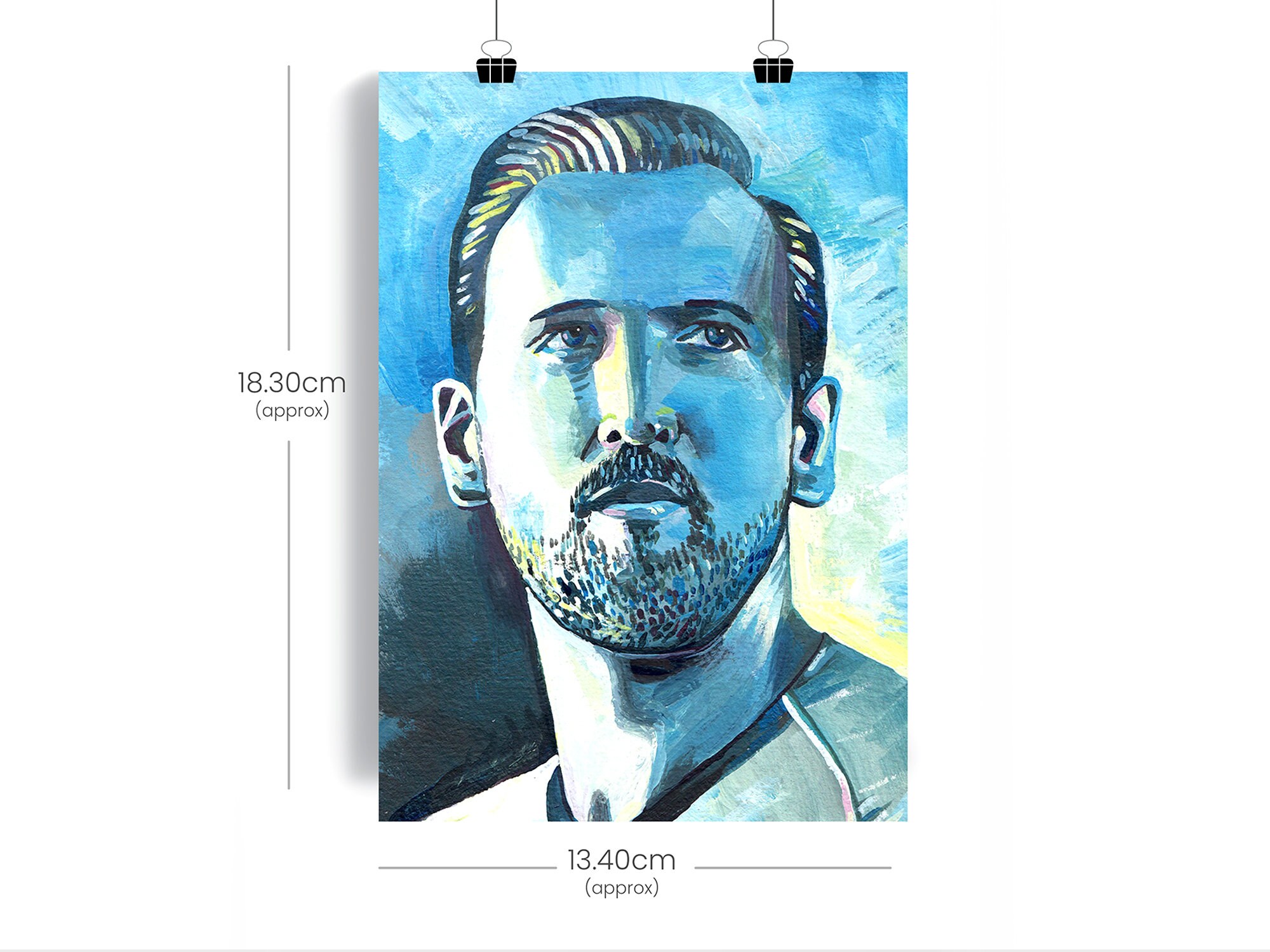 Harry Kane Portrait Painting England Original Art - Etsy