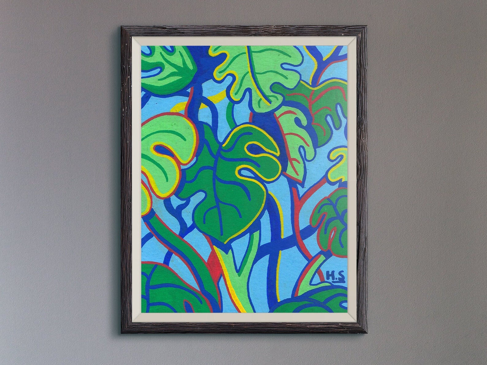 House Plant Posca Drawing - Unframed Botanical Art - Etsy