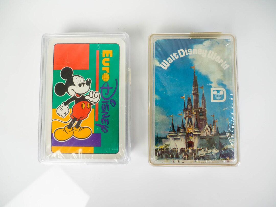 Vintage Euro Disney or Walt Disney World Playing Cards - Sealed Decks ...